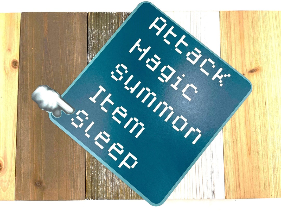 Final Fantasy Menu Wall Decor - Bedroom Decor - Final Fantasy Battle ...