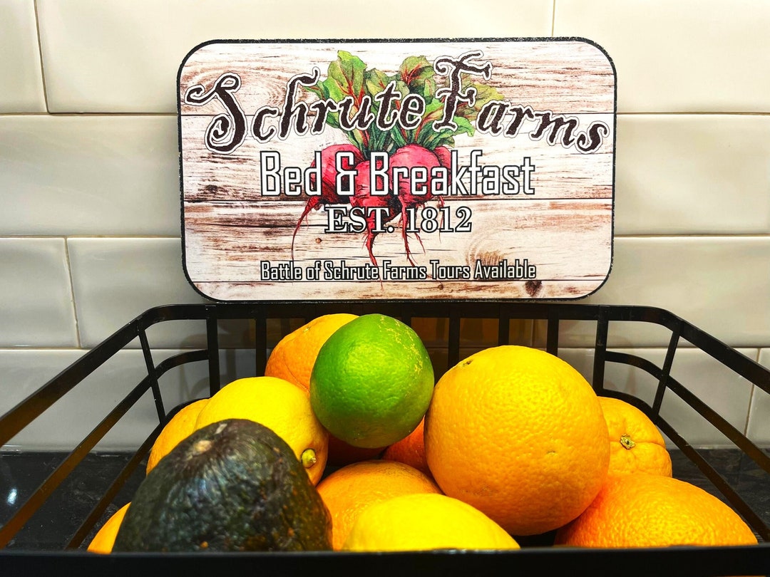 The Office Wall Decor - Schrute Farms - Cartoon - Beets - Dunder ...