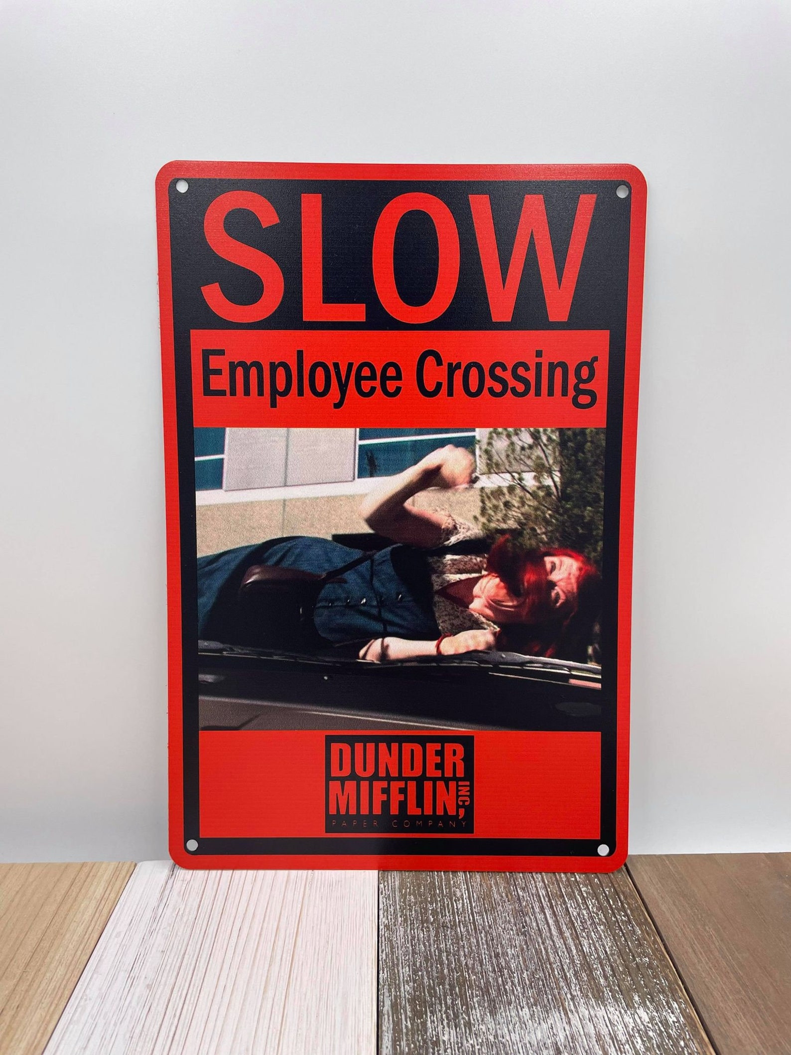 The Office Metal Sign - Slow Sign - Meredith - Dunder Mifflin Parking ...