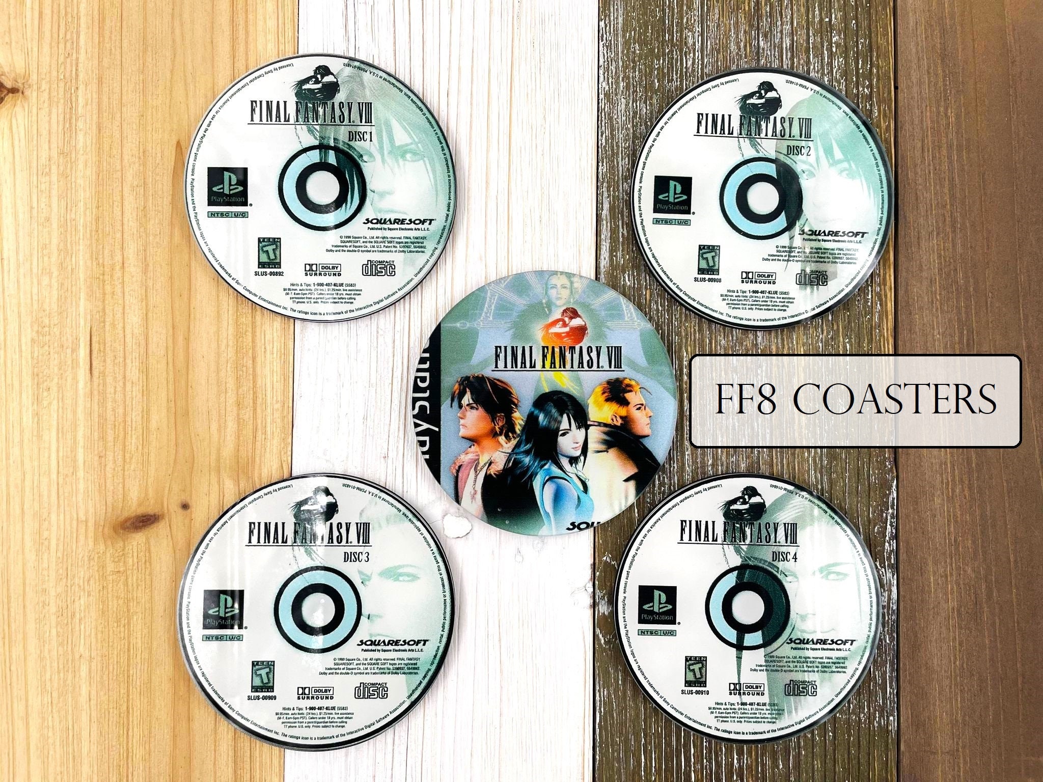 Final Fantasy 8 Game Coasters Game Disc Acrylic Coasters - Etsy