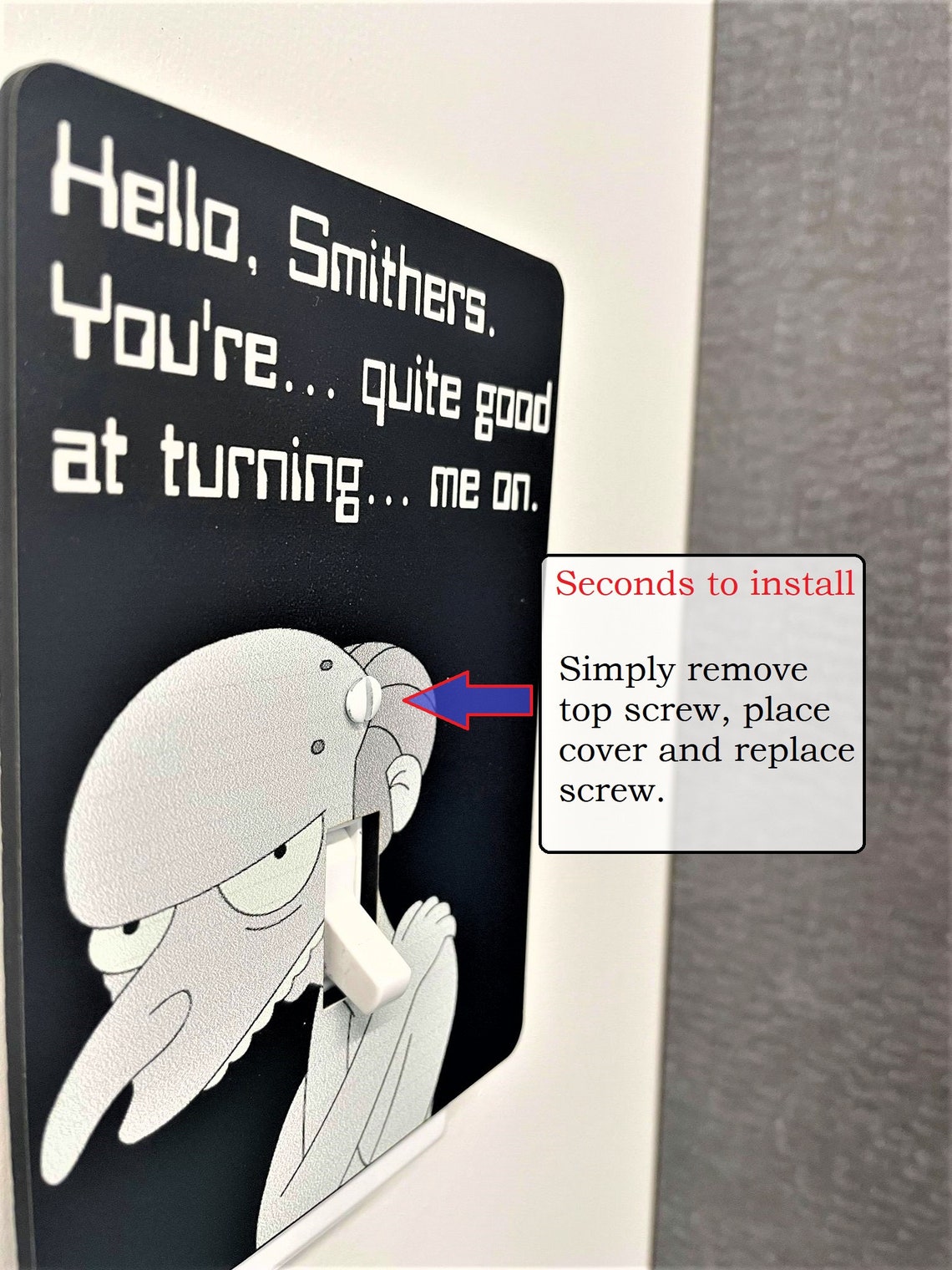 The Simpsons Light Switch Cover Quite Good at Turning Me on - Etsy