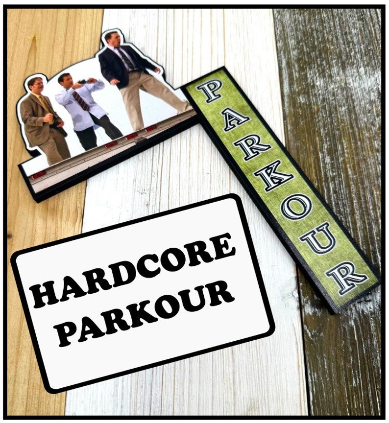 The Office Parkour Door Sitter: Michael Scott, Dwight, Andy (MDF) - Etsy