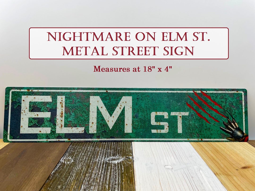 Nightmare on Elm Street Metal Sign: Freddy Krueger Horror Decor (18" X ...
