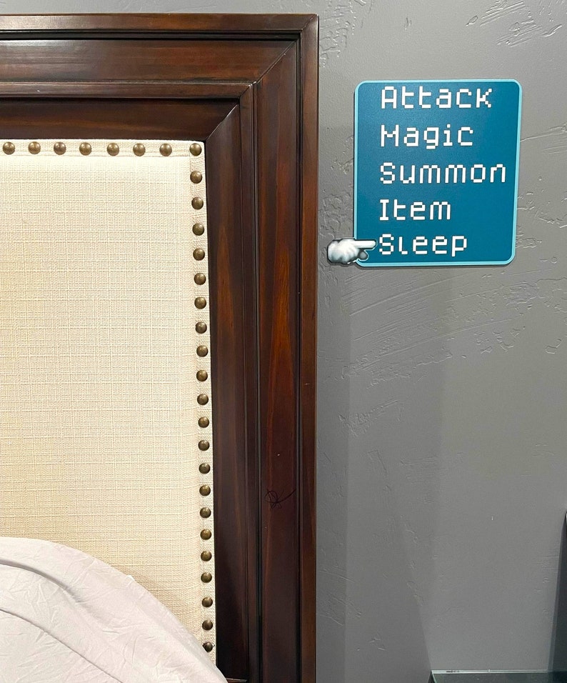 Final Fantasy Menu Wall Decor - Bedroom Decor - Final Fantasy Battle ...