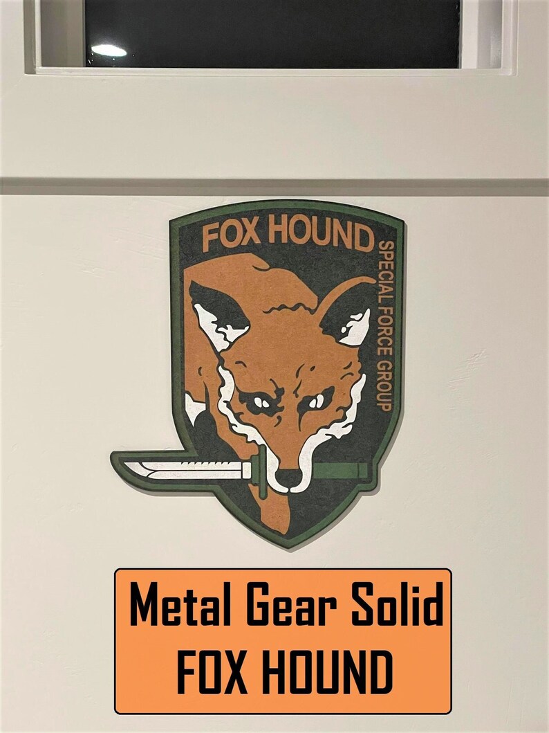 Metal Gear Solid Foxhound Logo Decor: Gamer Room Sign - Etsy