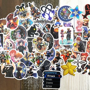 50 Piece Kingdom Hearts Sticker Set Stickers Collectible Stickers ...