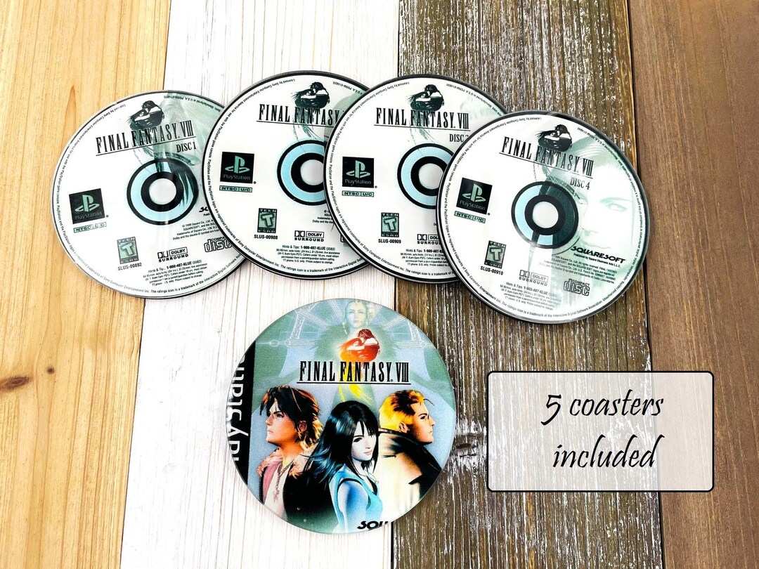 Final Fantasy 8 Game Coasters - Game Disc - Acrylic Coasters ...