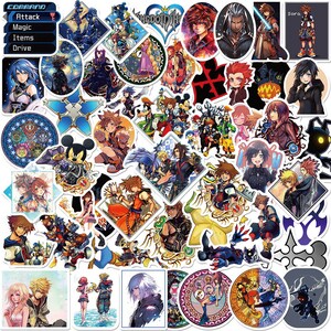 50 Piece Kingdom Hearts Sticker Set - Stickers - Collectible Stickers ...