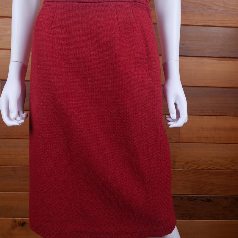 Red Wool Skirt - Etsy