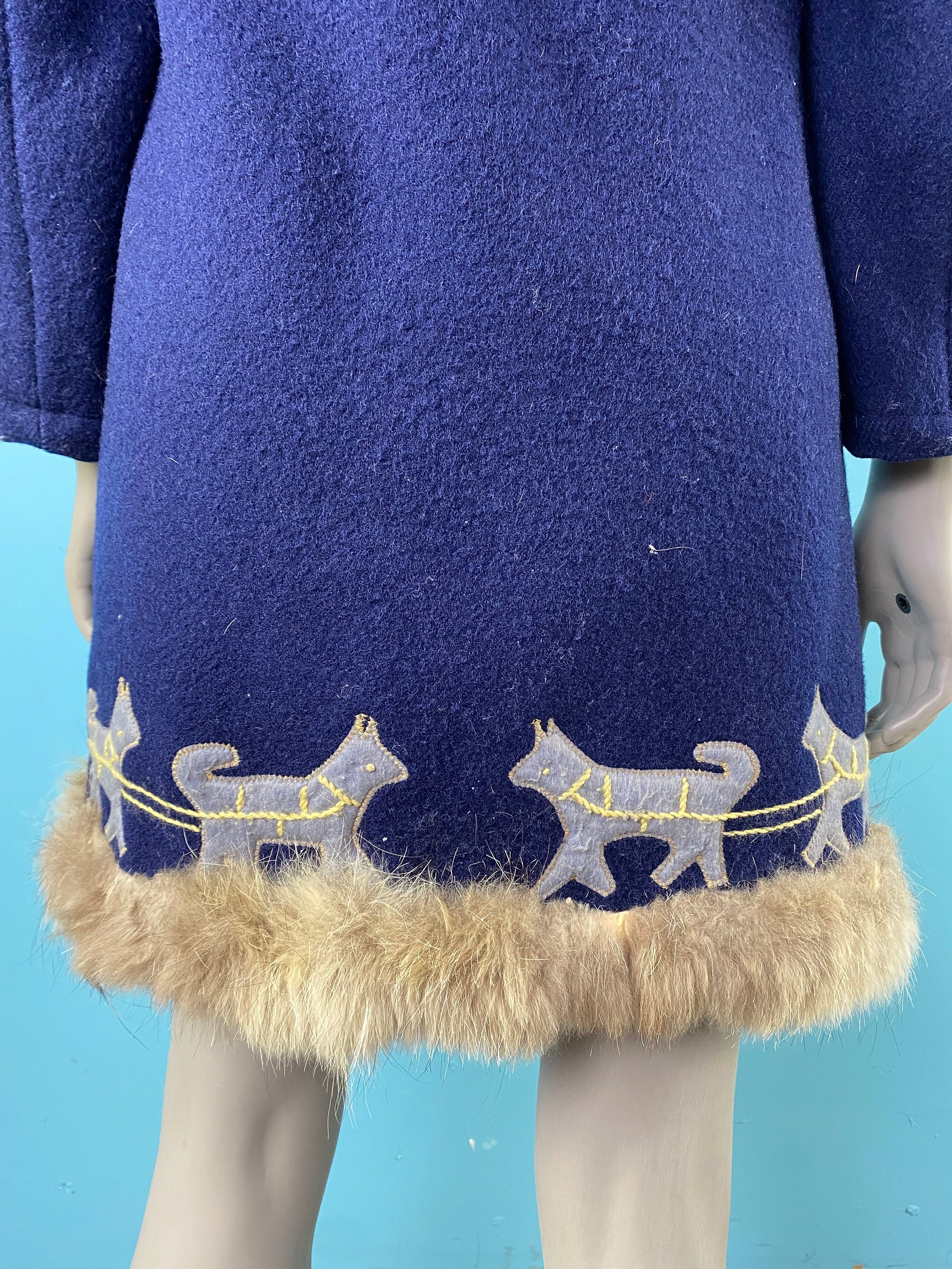 INUVIK Wool Parka With Fur Trim And Original Outer Jacket / Womens ...