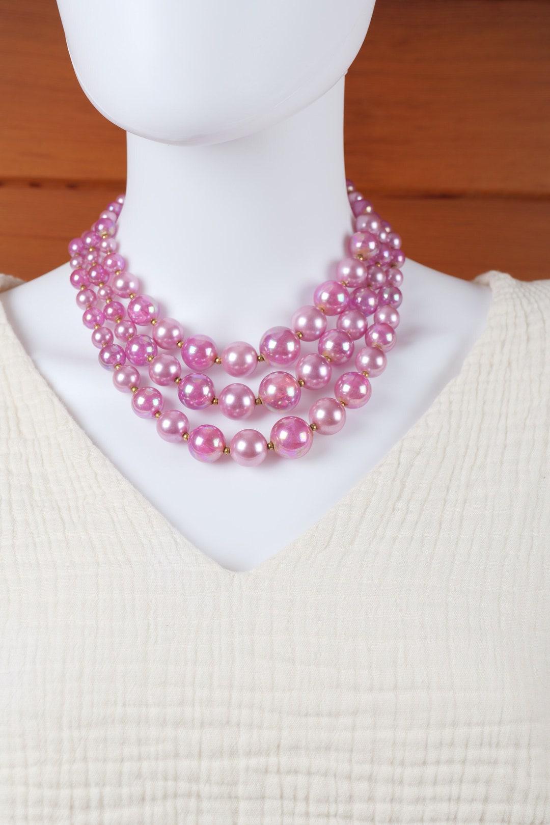 Vintage 1960s Bobble Necklace With Matching Clip on Earrings / Womens ...