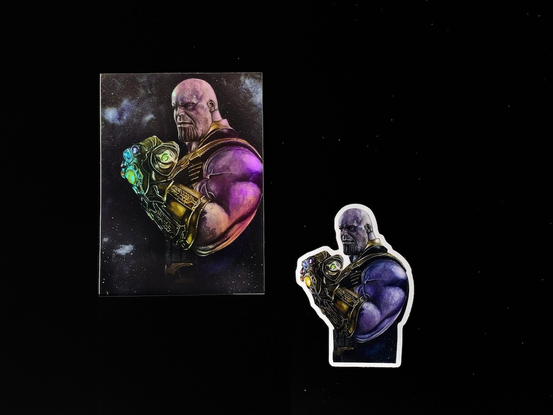 Thanos Holographic Sticker - Etsy