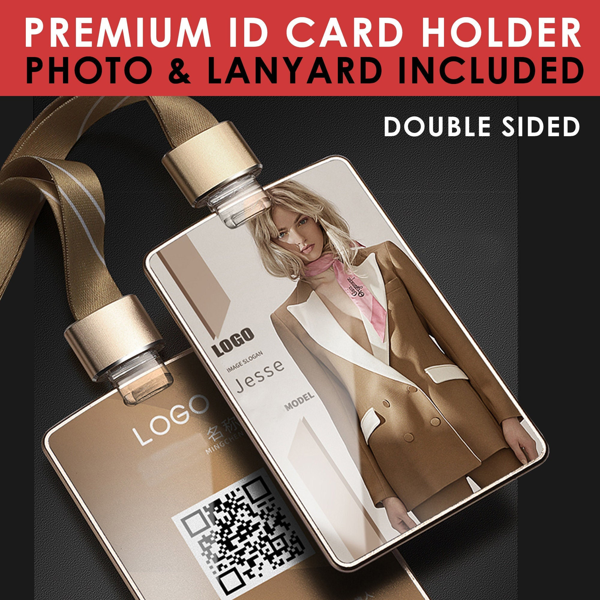 Id Card Photo ID Full Color Badges & PVC Cards Both Side | Etsy