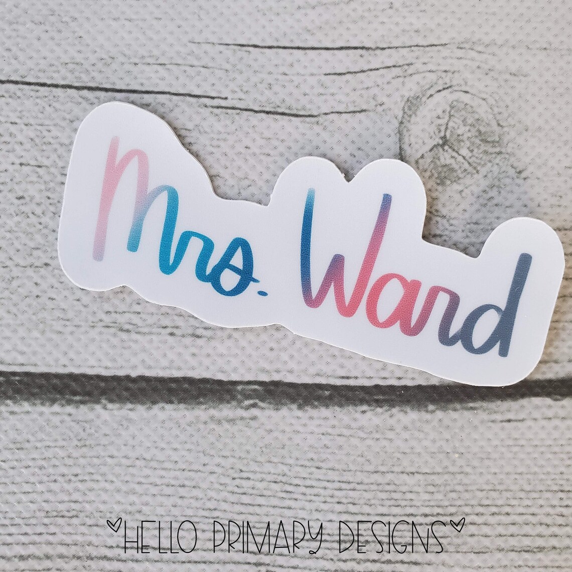 Custom Name/ Waterproof Name Sticker | Etsy