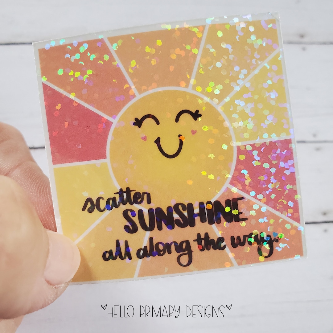 Scatter Sunshine Holographic Sticker - Etsy