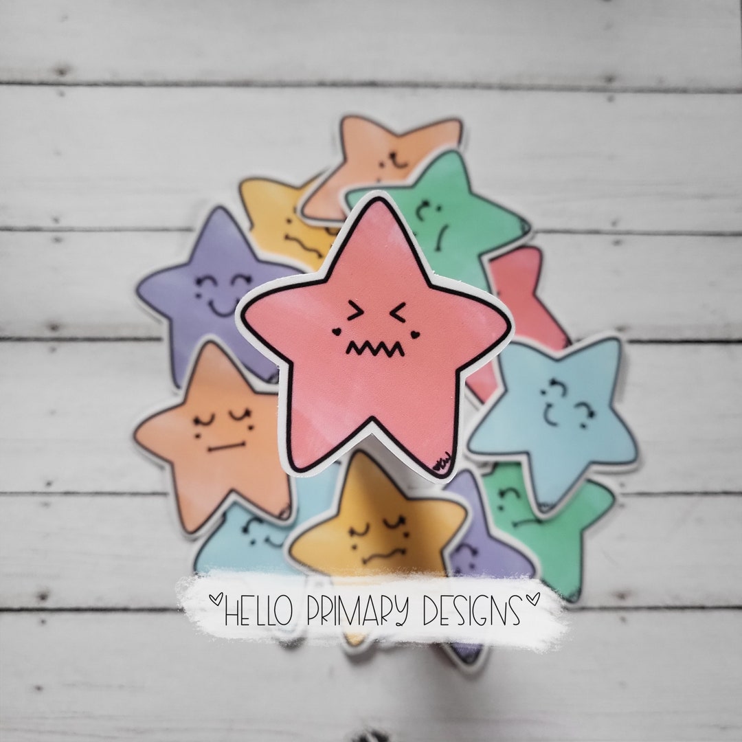 All the Emotional Stars Vinyl Sticker - Etsy