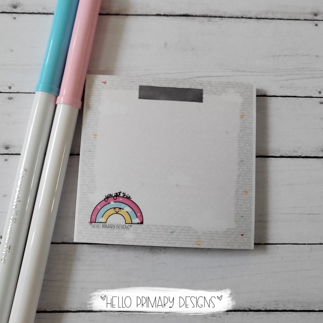 You Got This Rainbow Sticky Note Pad - Etsy