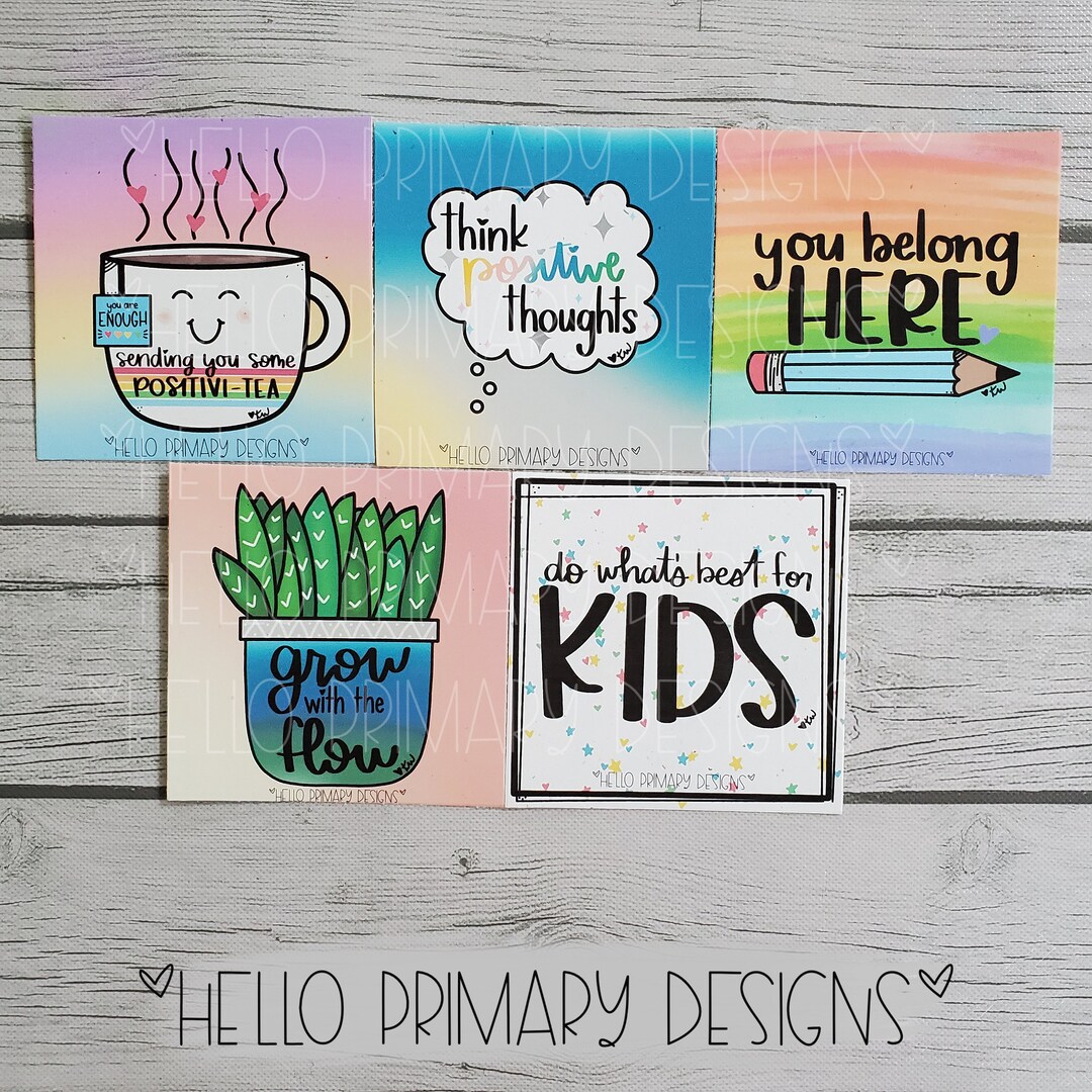 School Positive Squares (physical Product) - Etsy