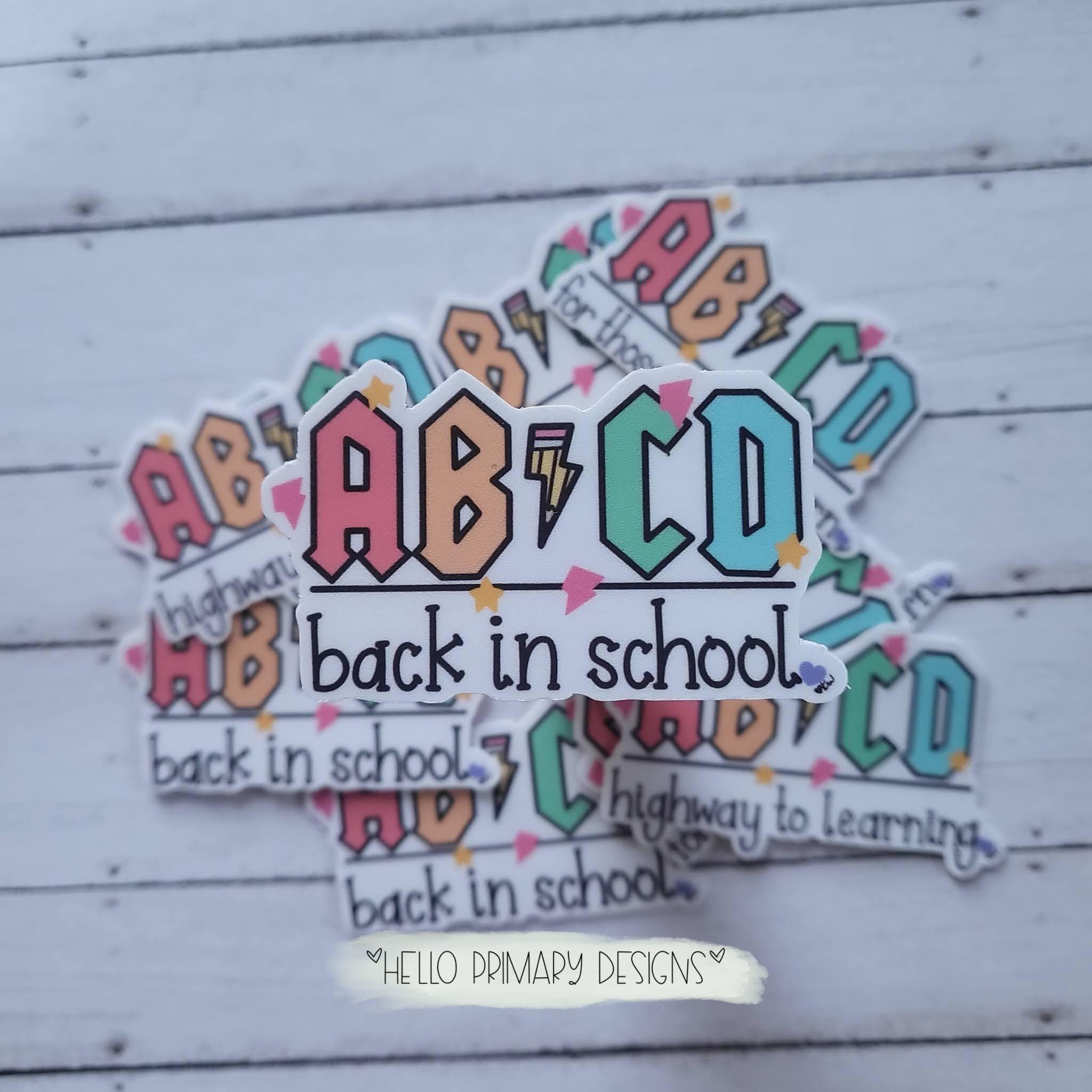ABCD School Vinyl Sticker - Etsy