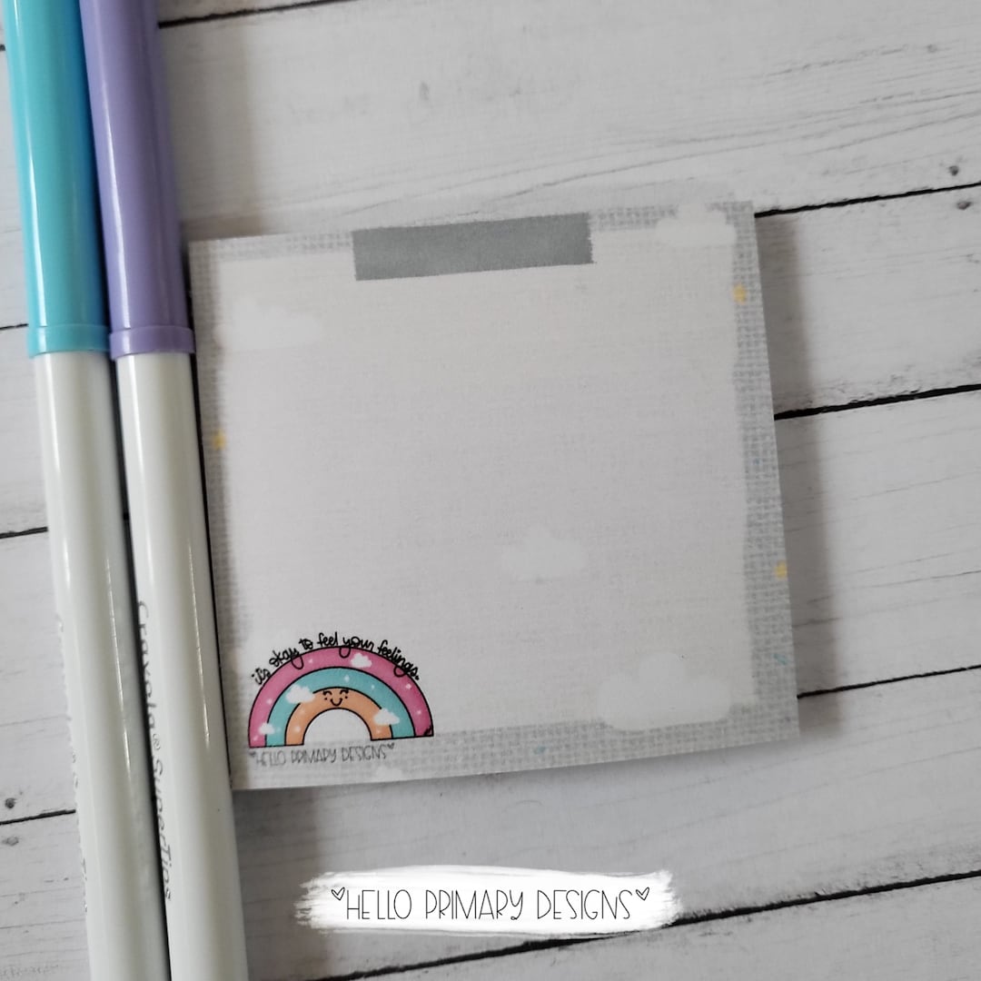 Feel Your Feelings Rainbow Sticky Note Pad - Etsy