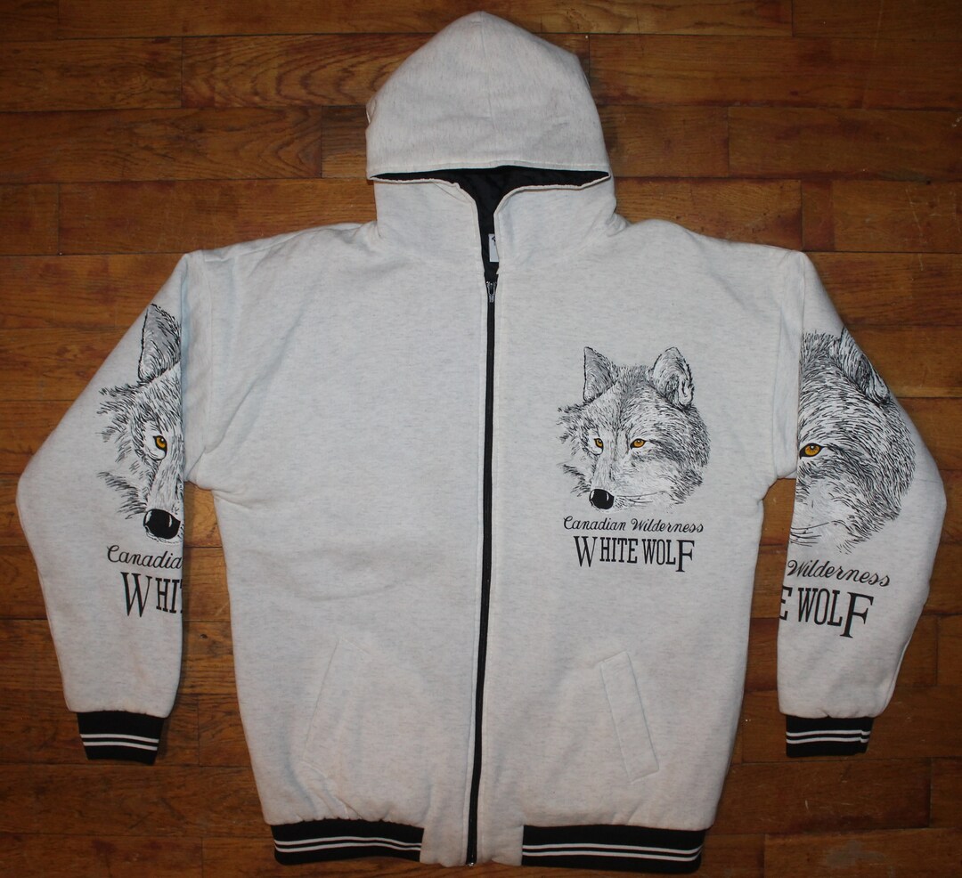 BNWOT Vintage 90s Canadian White Wolf Jacket Bandana - Etsy