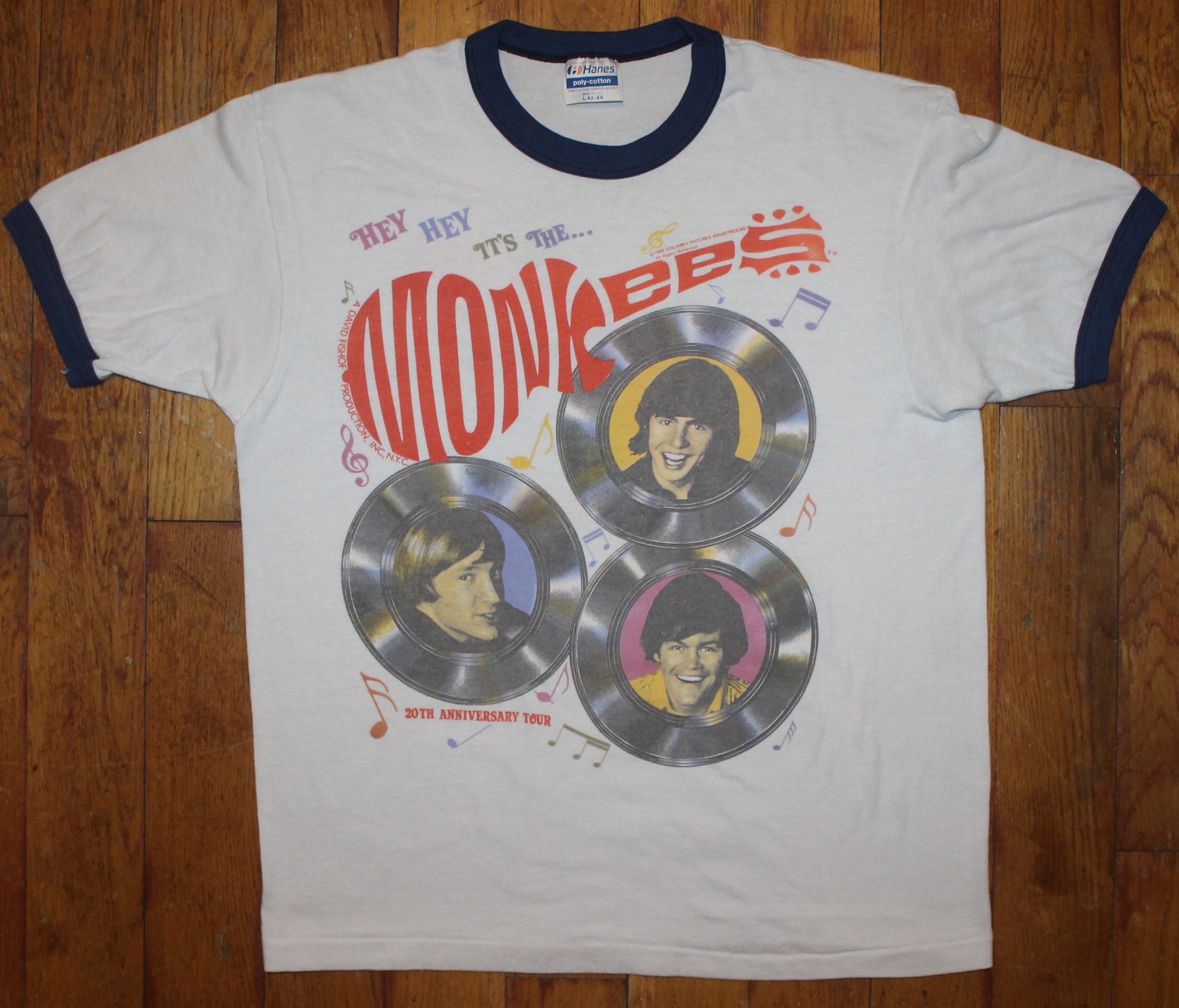 Vintage 1986 the Monkees 20th Anniversary World Tour Shirt - Etsy
