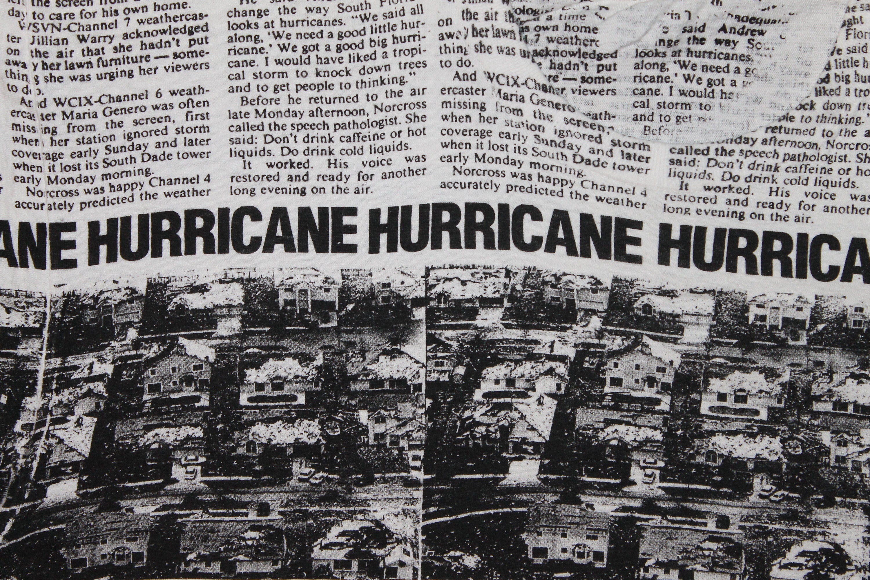 Vintage 1992 the Miami Herald Hurricane Andrew Newspaper Shirt - Etsy