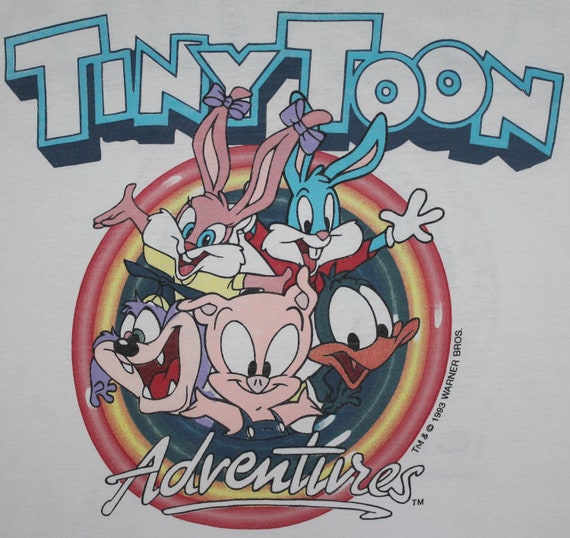 Vintage 1993 Tiny Toons Adventures Shirt + 1994 Happy… - Gem