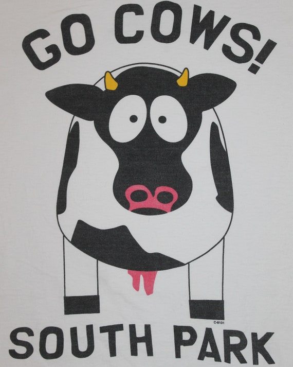 Vintage South Park "Go Cow" Shirt + 1999 Bigger, Long… - Gem