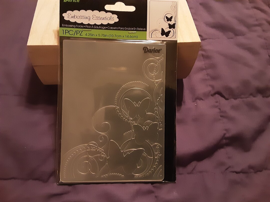 Embossing Folder With Butterflies Gem Swirls - Etsy