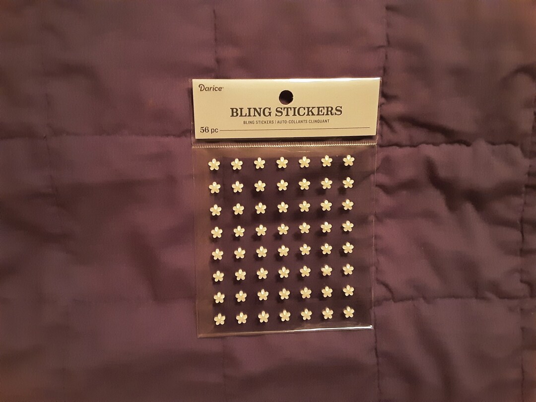 56 Pc. Mini Pearlized Sticky Flowers - Etsy