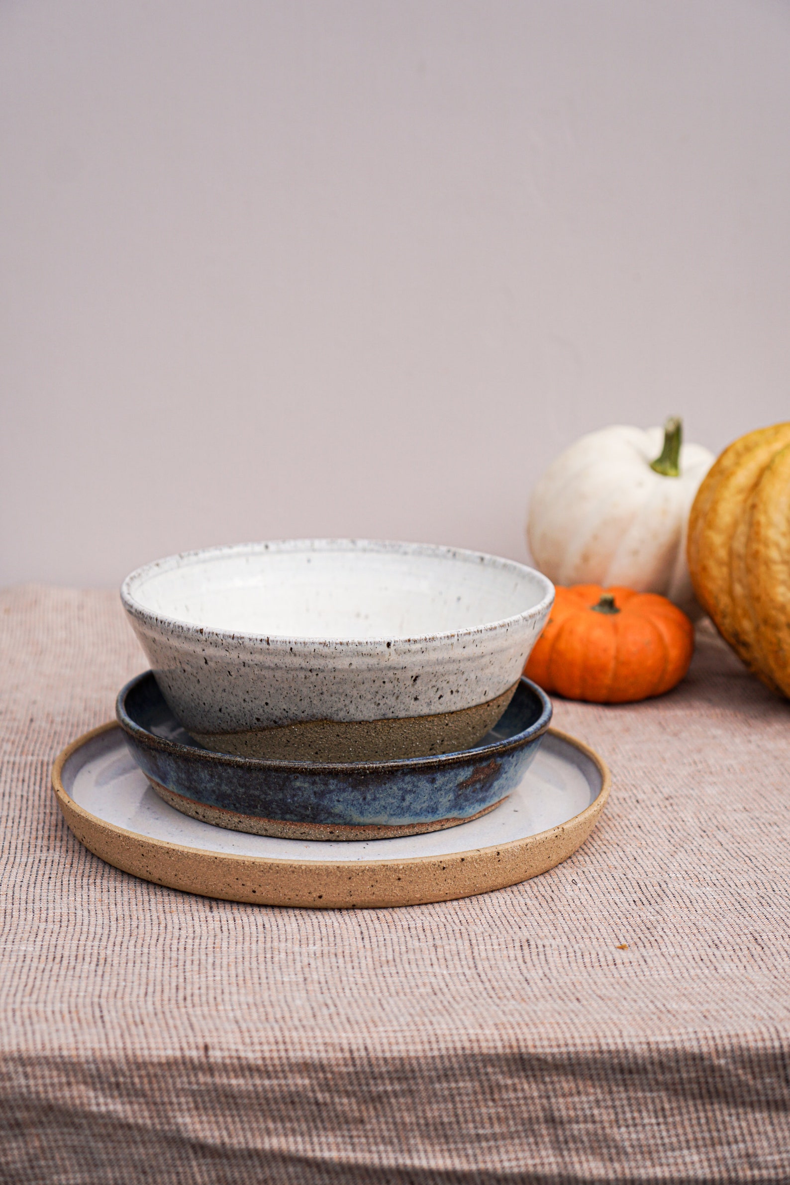 Handmade Stoneware Dinner Set Ceramic Dinnerware Set of 3 | Etsy