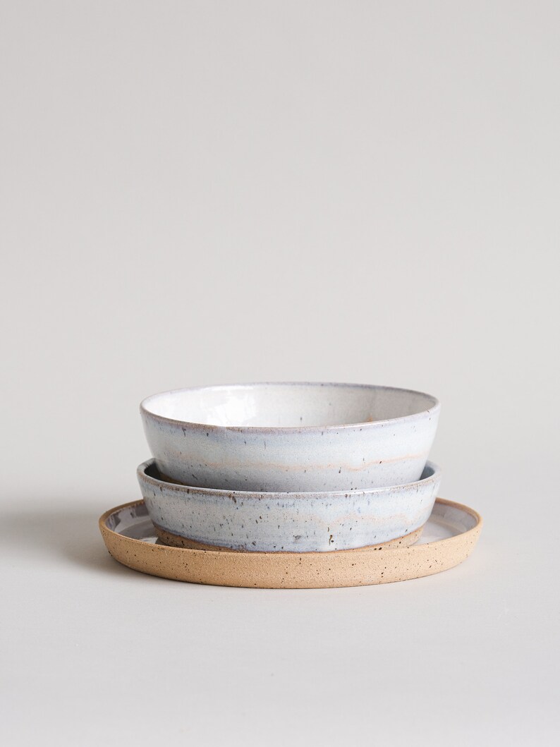 Handmade Stoneware Dinner Set Ceramic Dinnerware Set of 3 | Etsy