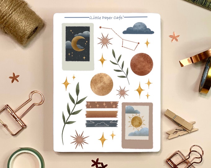2 Pack Starry Sky Sticker Sheets | Bullet Journal Stickers | Calendar ...