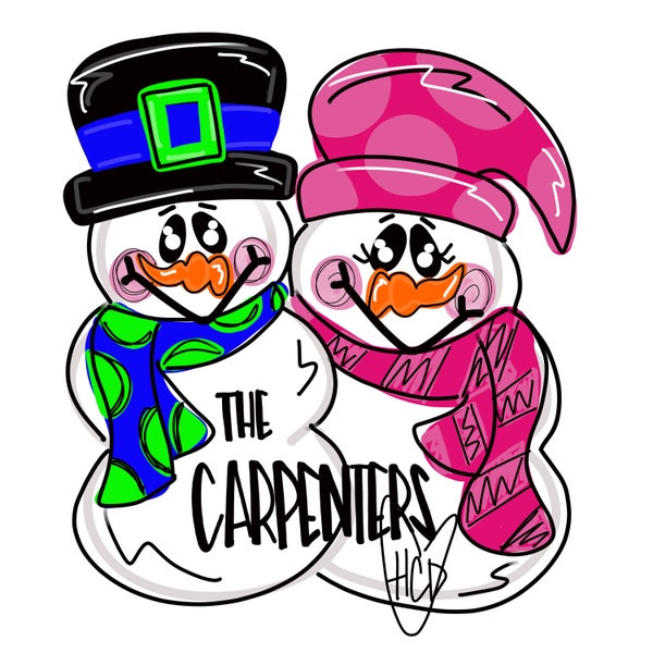 Snowman Couple Svg - Etsy