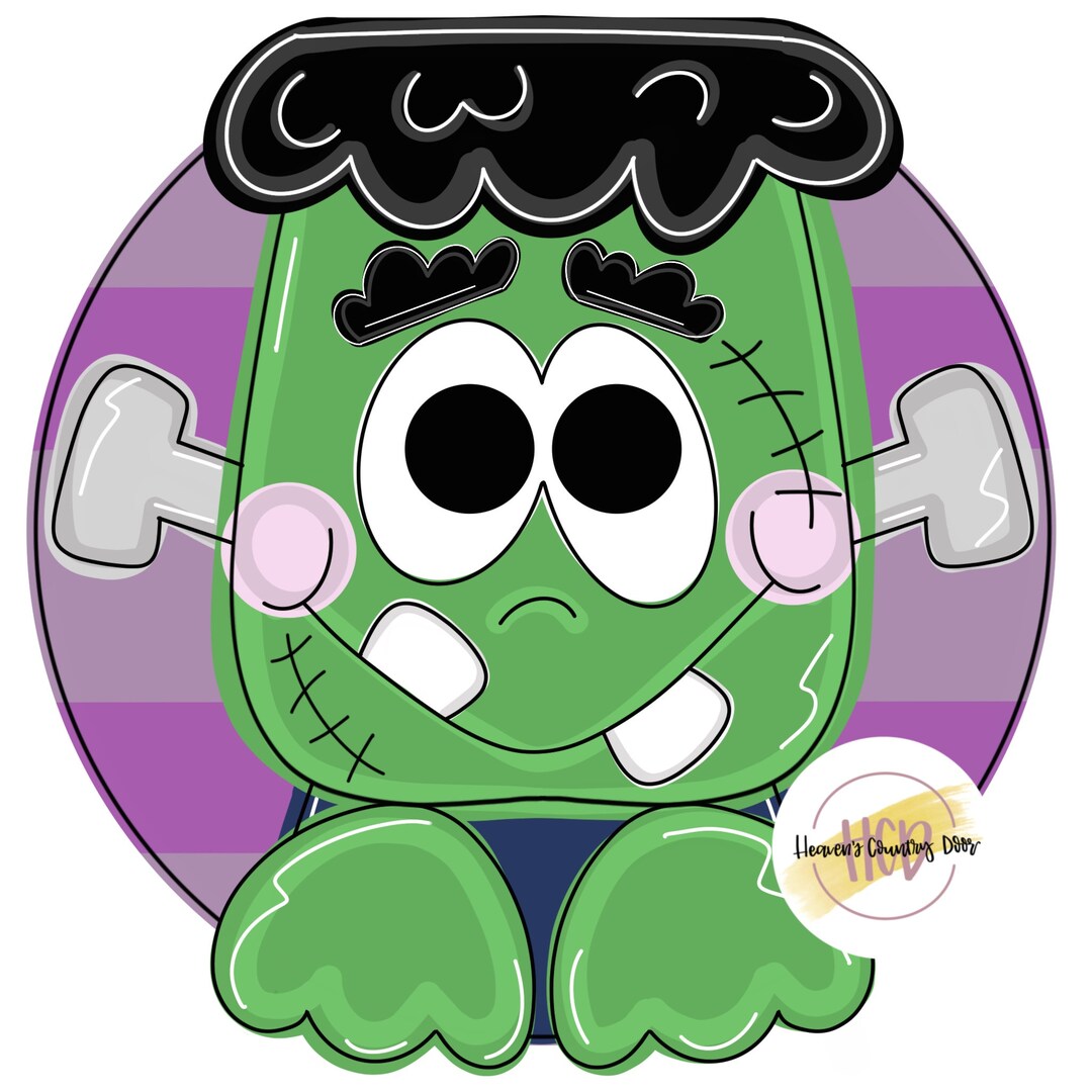 Template: Frankenstein Monster Door Hanger/halloween/fall/pdf/traceable ...