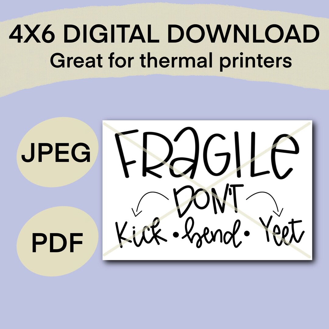 Fragile Care Instructions | Digital Lettering Template | Hand Lettered ...