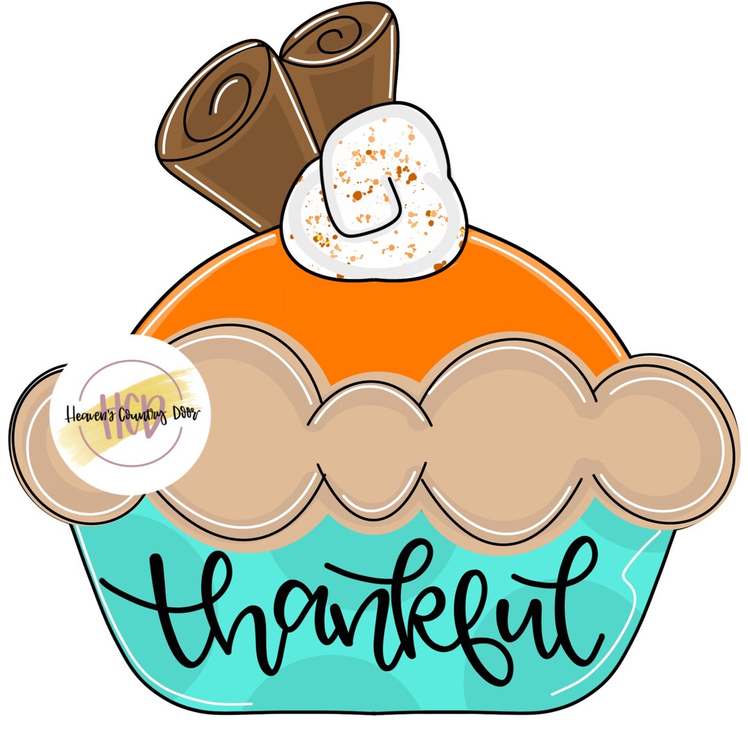 TEMPLATE: Thankful Pumpkin Pie | Door Hanger Template| Ribbon Leg ...