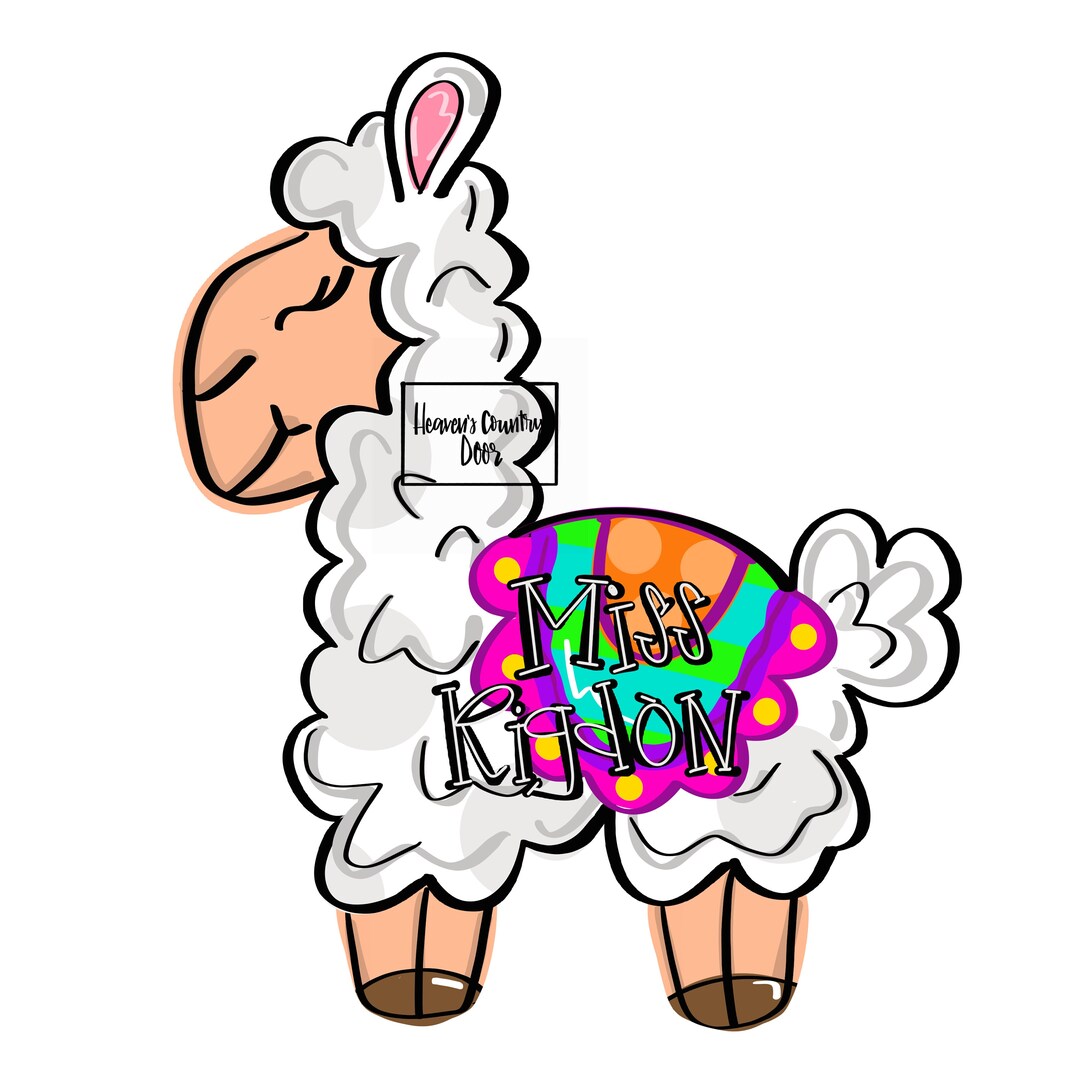 TEMPLATE: Funky Llama Door Hanger / Digital Template/ Teacher Hanger - Etsy