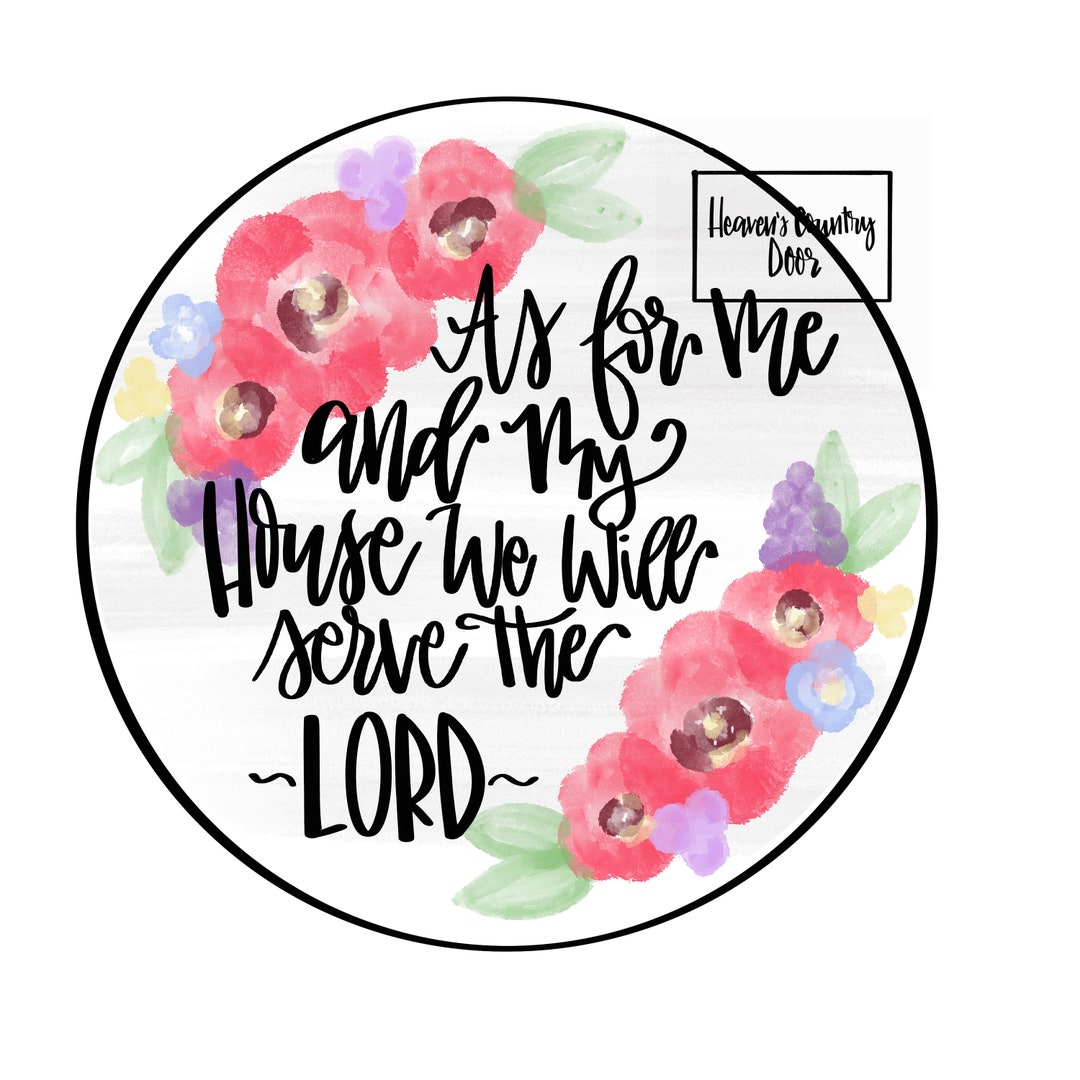 Template: as for Me and My House Digital Template Downloadable File - Etsy