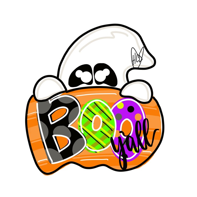 TEMPLATE : BOO Ghost Halloween Door Hanger - Etsy