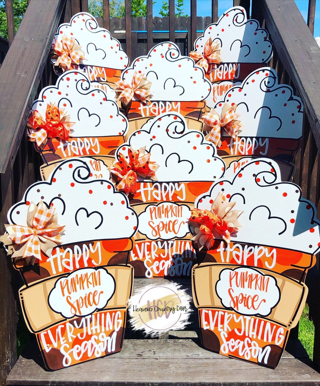 Pumpkin Spice Latte / Fall / Door Hanger - Etsy