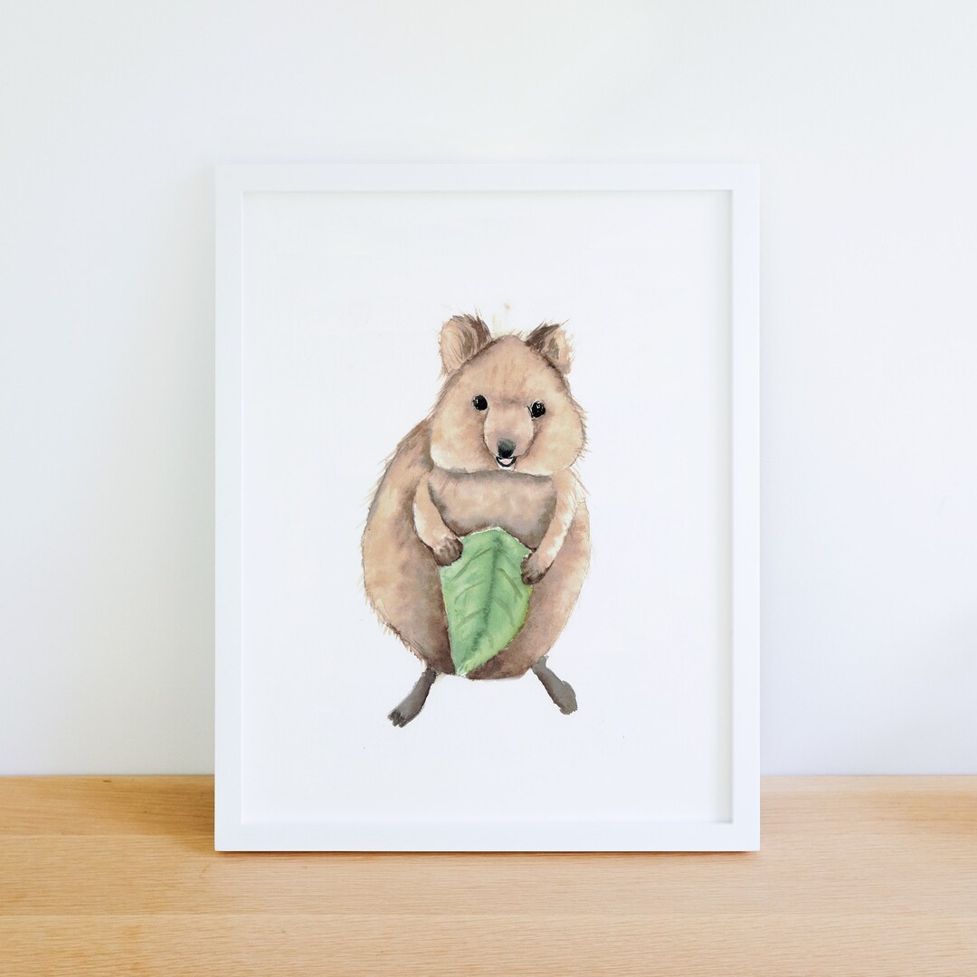 Quokka - Watercolor Art Print, Australiana, Quokka Nursery Print - Etsy