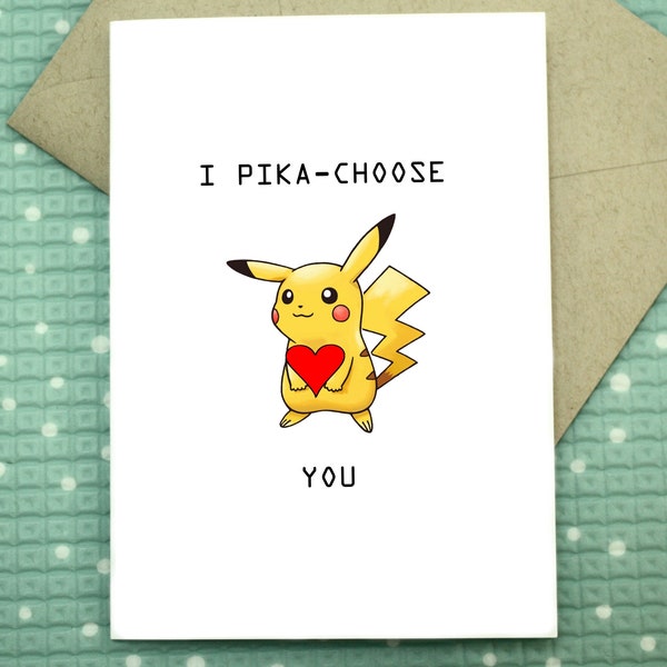 Pikachu. I Choose You Card - Etsy