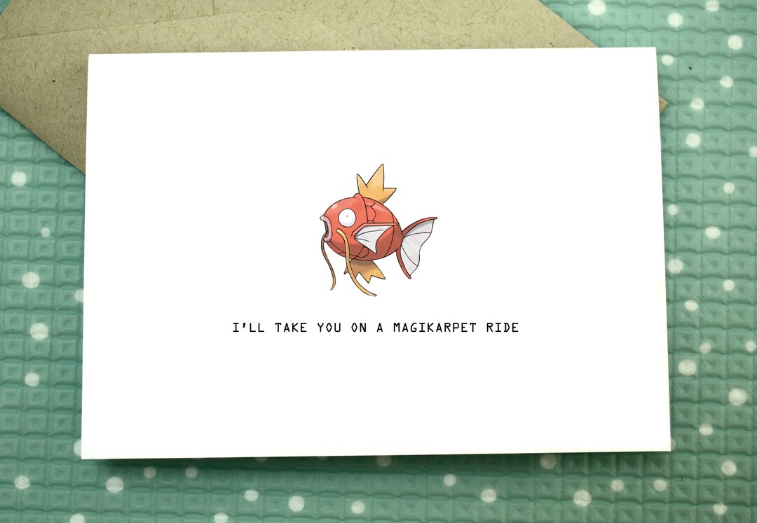 Magikarp Pokemon Anniversary Card - Etsy