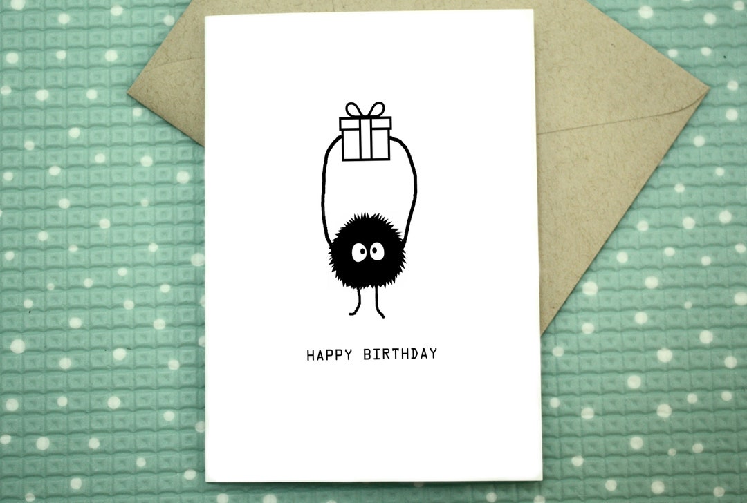 Spirited Away Soot Sprites Birthday Card - Etsy UK