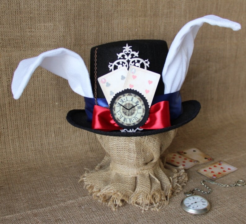 March hare costume hat Alice in wonderland top hat men Mad | Etsy