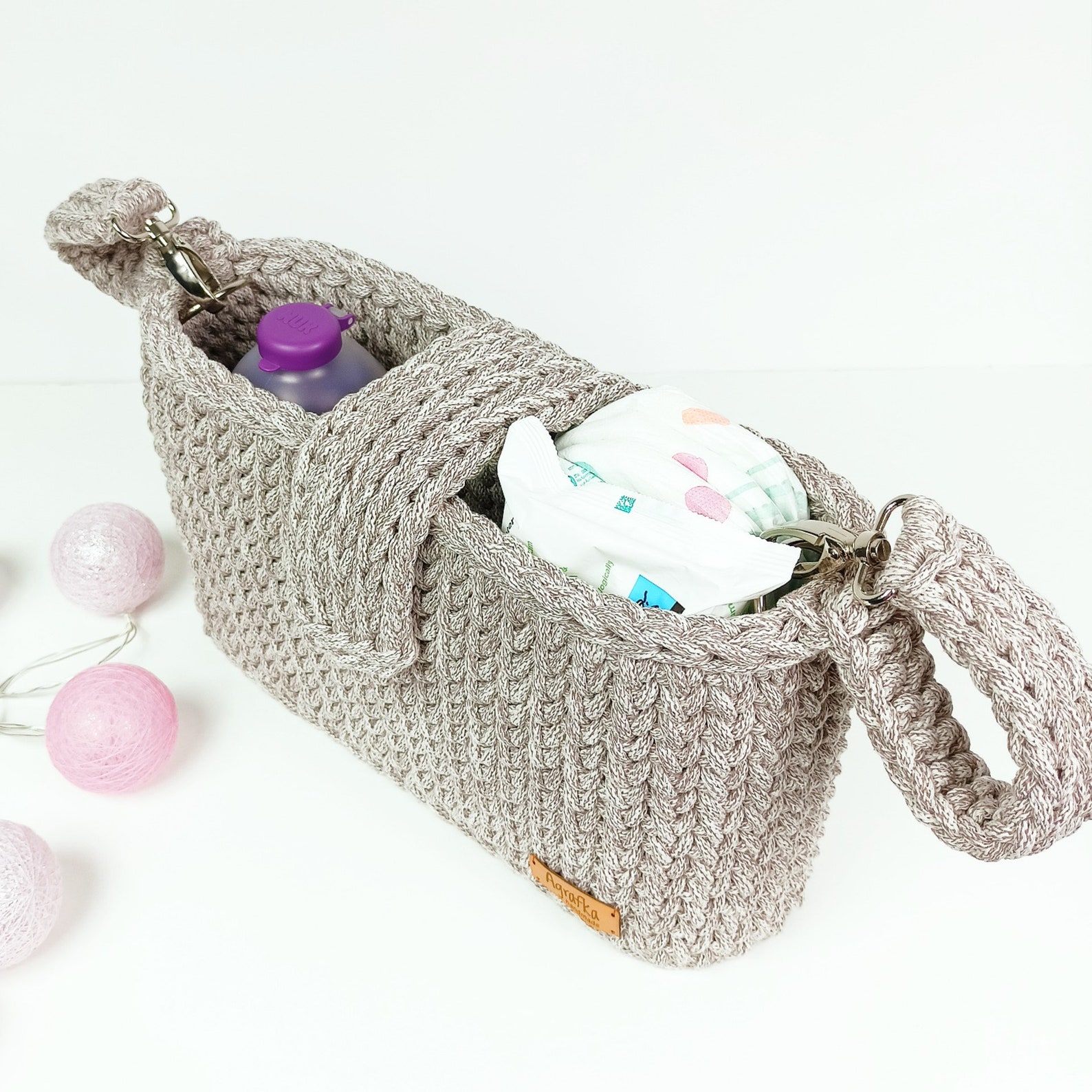 LEA M Stroller Organizer, Diaper Bag Latte, Kinderwagen Organizer ...