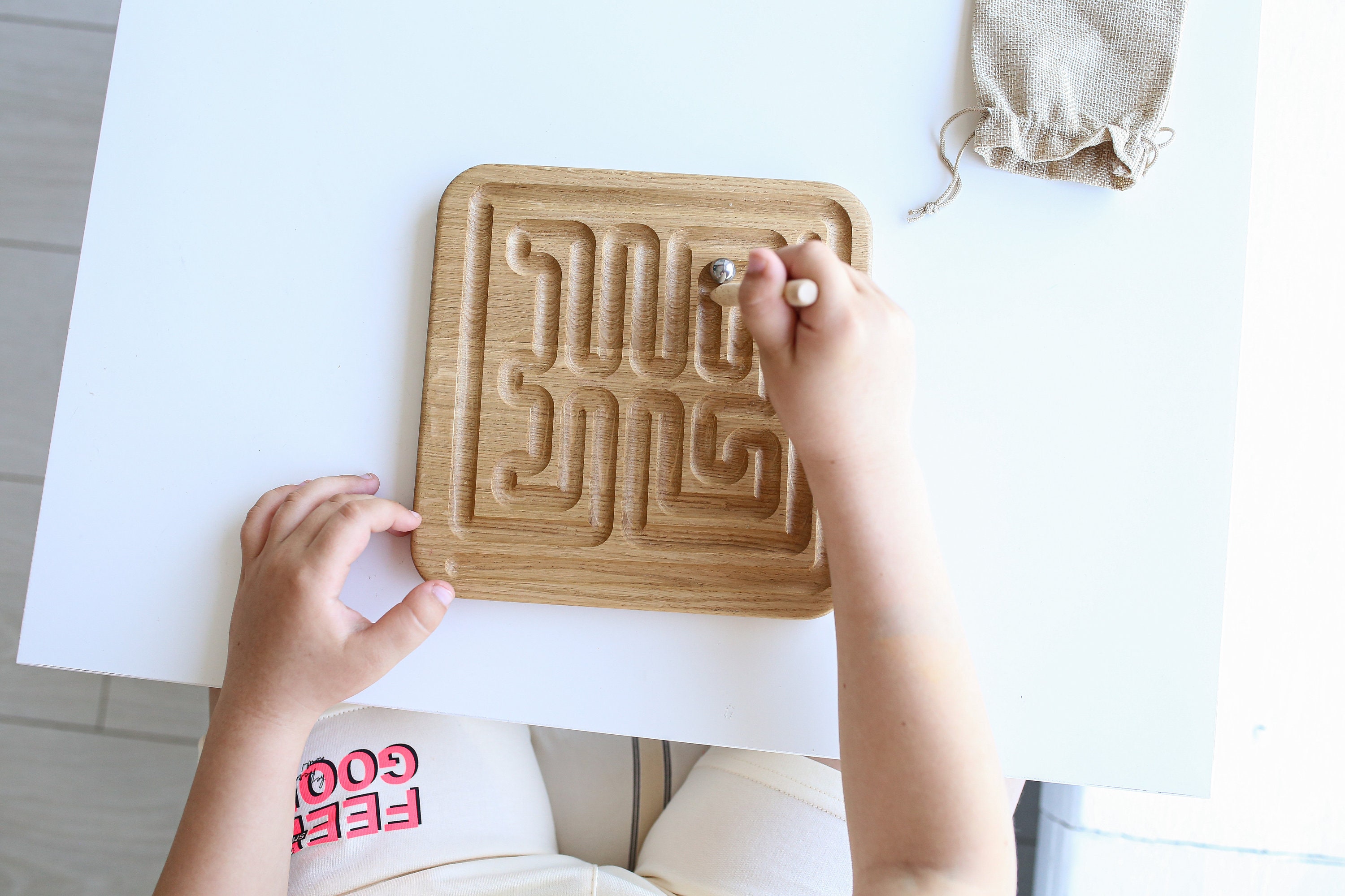 Tracing Board Brain Teaserwooden Maze and Pencil & Ball - Etsy