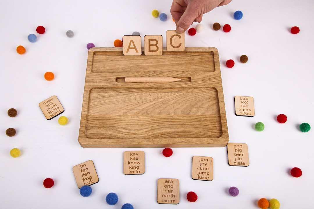 ABC Educational Montessori Sorting Board English With 33 Wooden Cards ...
